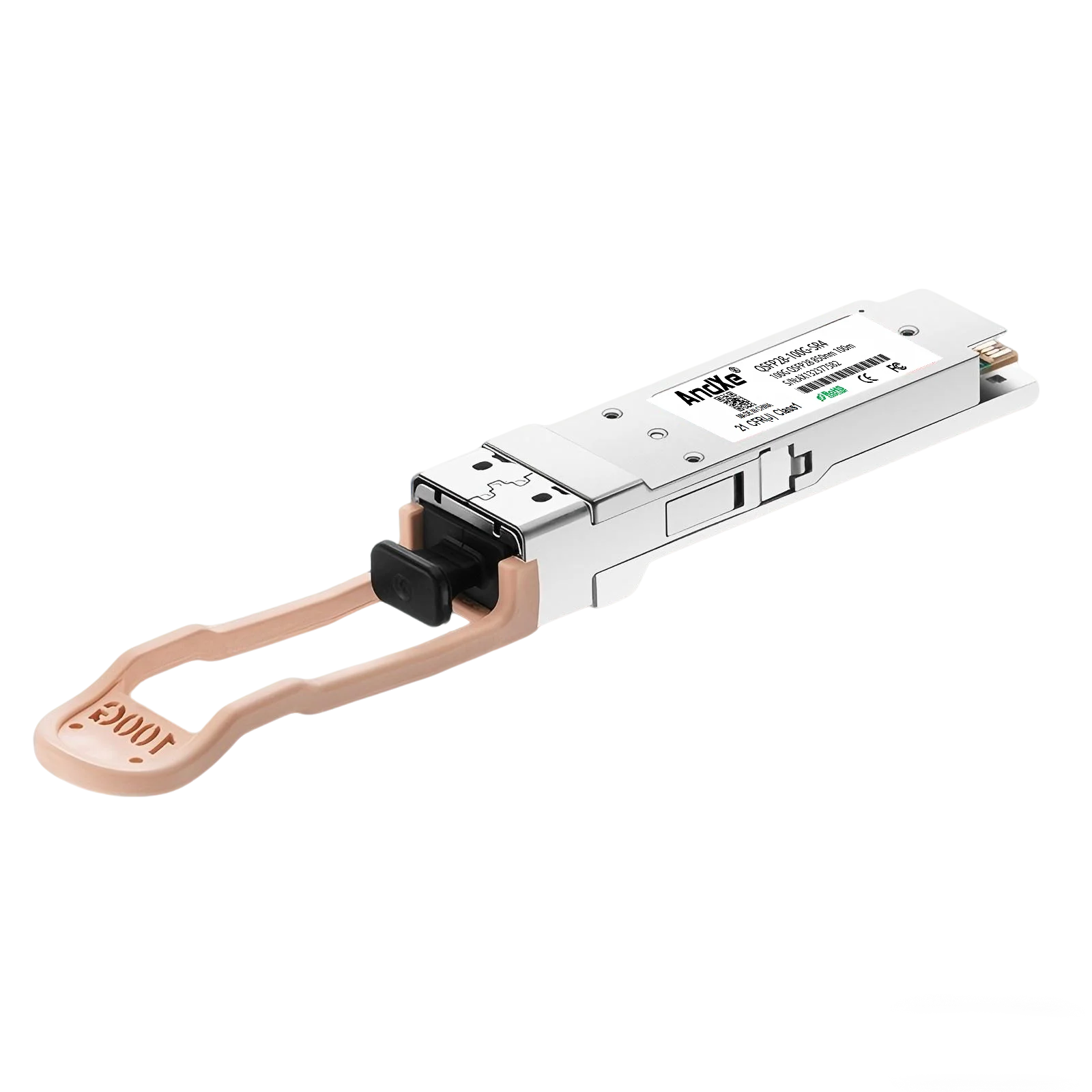 HW QSFP28-100G-SR4兼容100GBASE-SR4 QSFP28多模光模块 850nm 100m DOM MPO-12/UPC ...